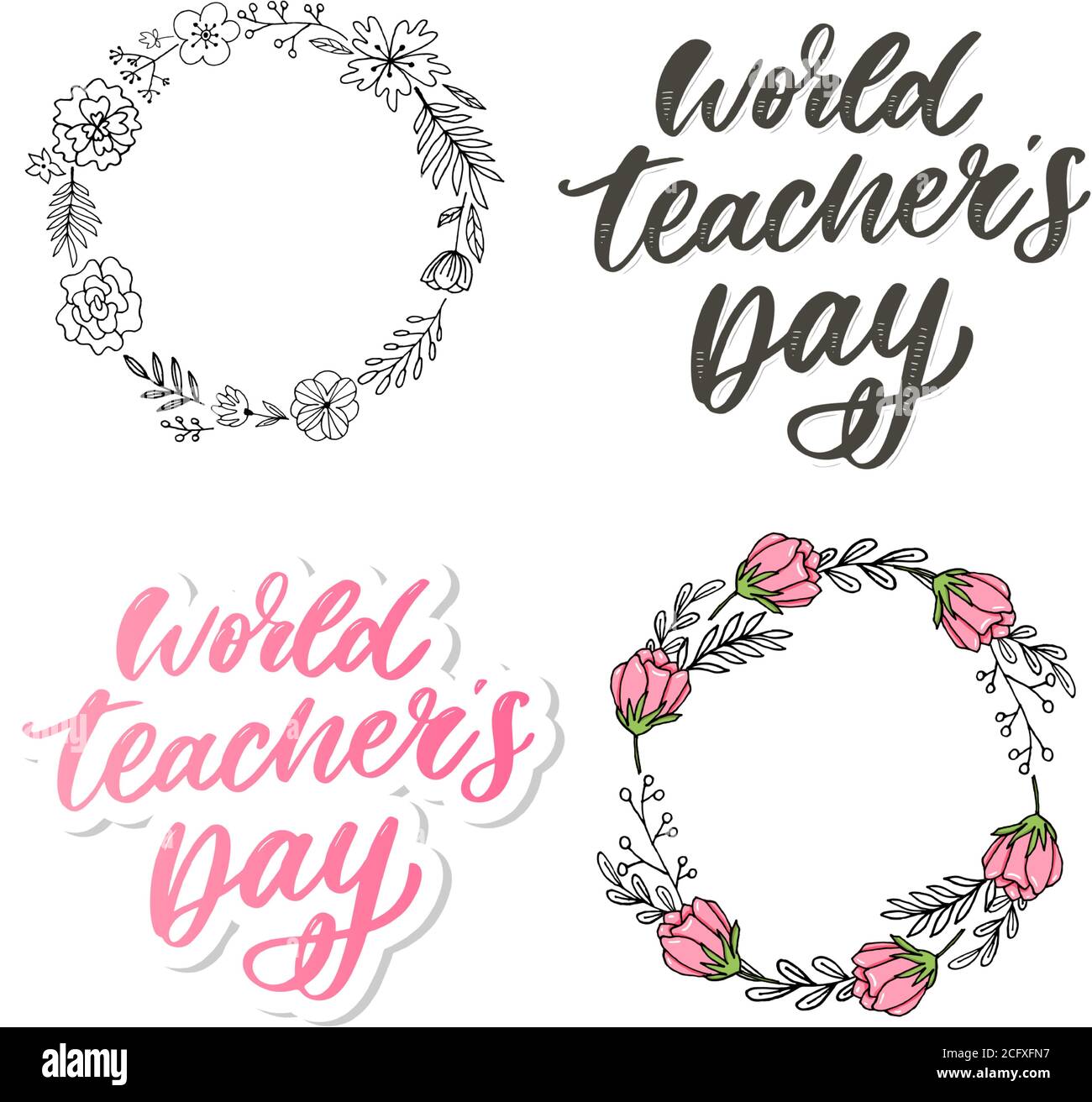Colorful drawing teachers day card Cut Out Stock Images & Pictures - Alamy