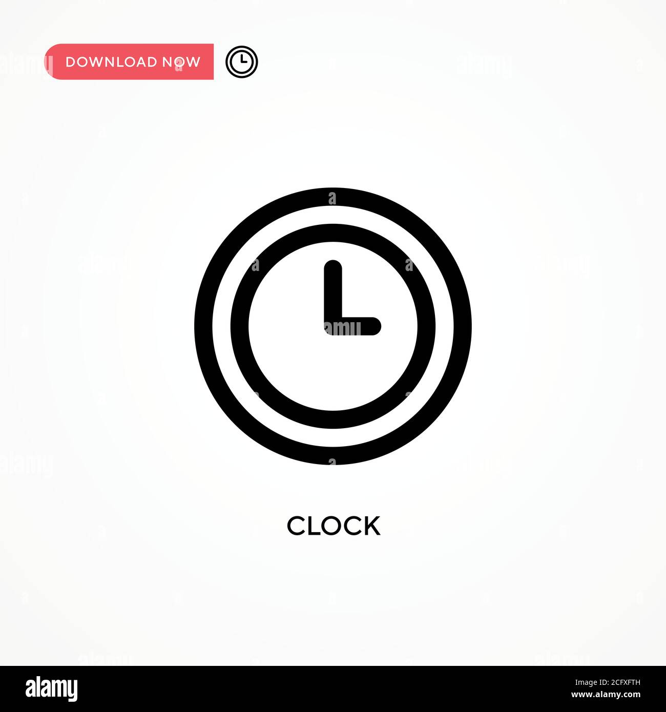 Clock Simple vector icon. Modern, simple flat vector illustration for ...