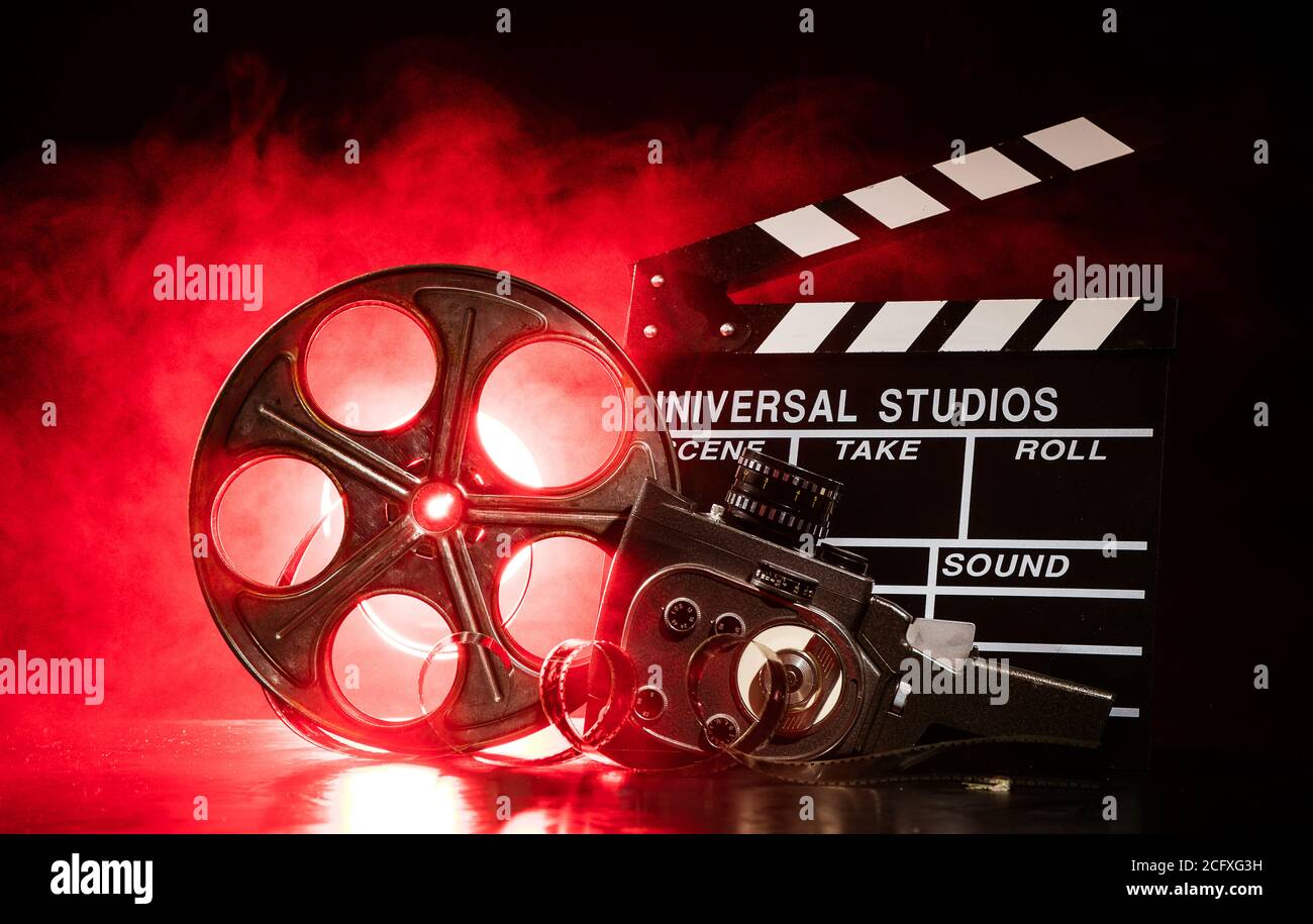 Movie Reel Background Red