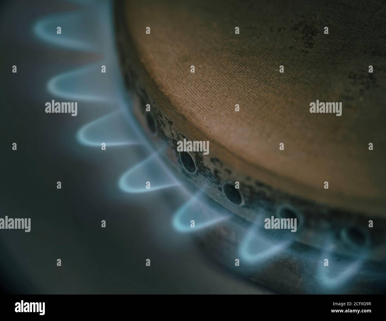 burning the gas on the stove. Burner gas stove, concept of energy Stock ...