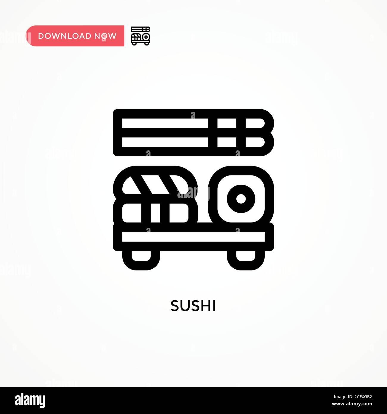 Sushi Simple vector icon. Modern, simple flat vector illustration for ...