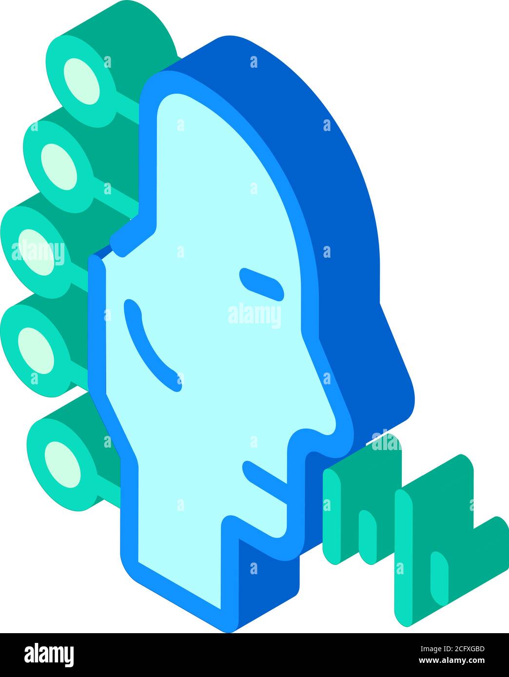 robotic voice isometric icon vector isolated illustration Stock Vector ...