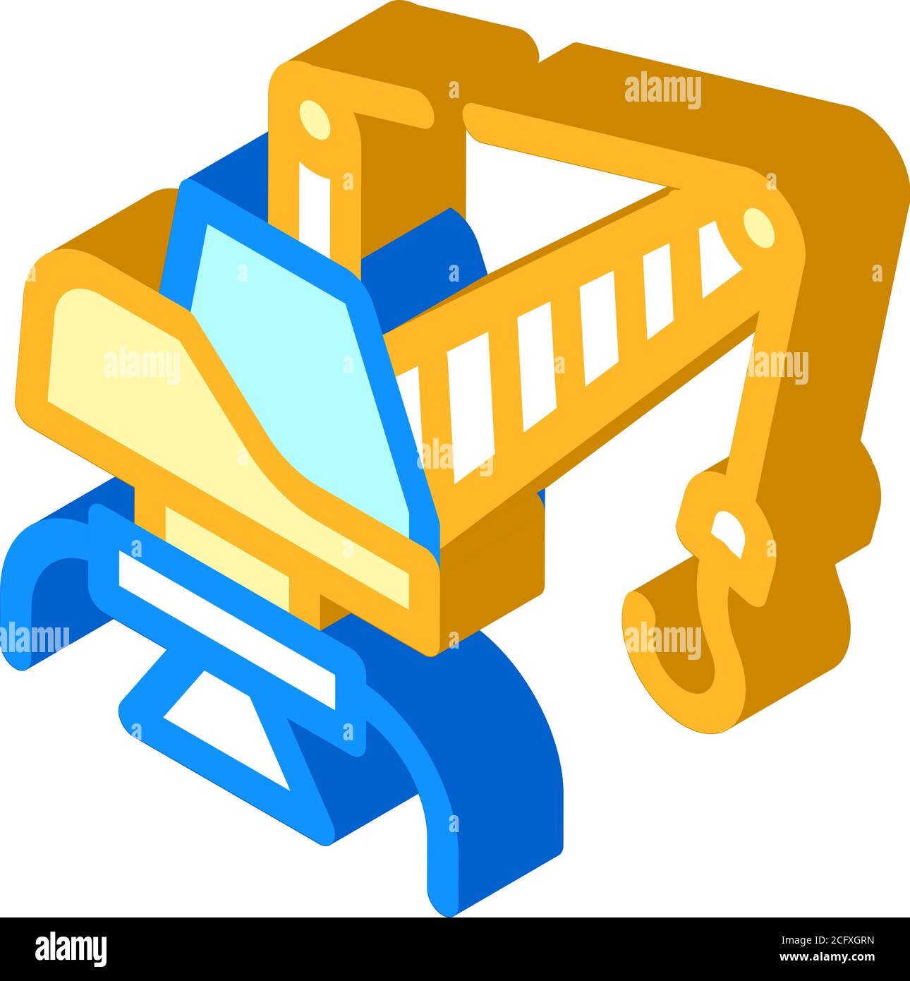 port crane isometric icon vector isolated illustration Stock Vector ...