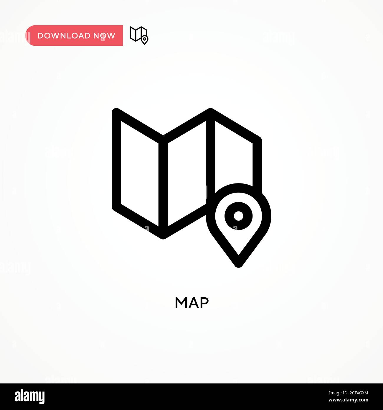 Map Simple vector icon. Modern, simple flat vector illustration for web ...