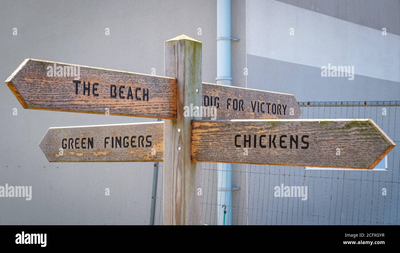 random directional sign Stock Photo - Alamy