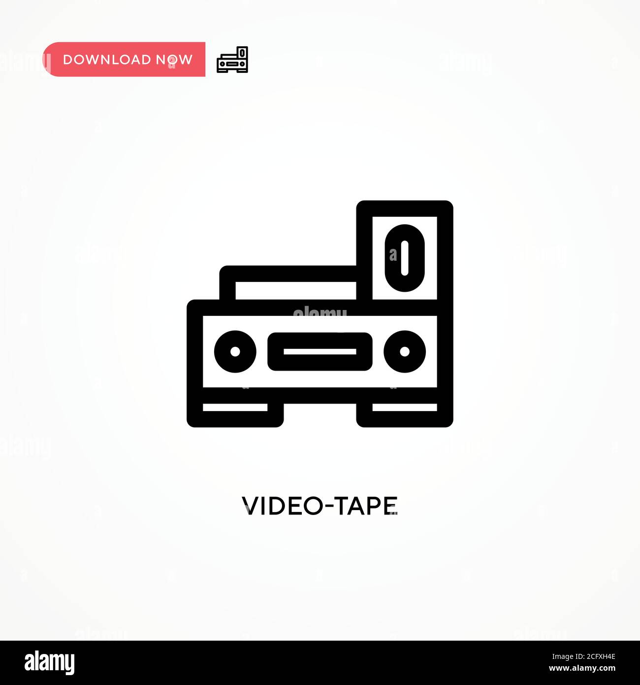 Videocassette tape Stock Vector Images - Alamy