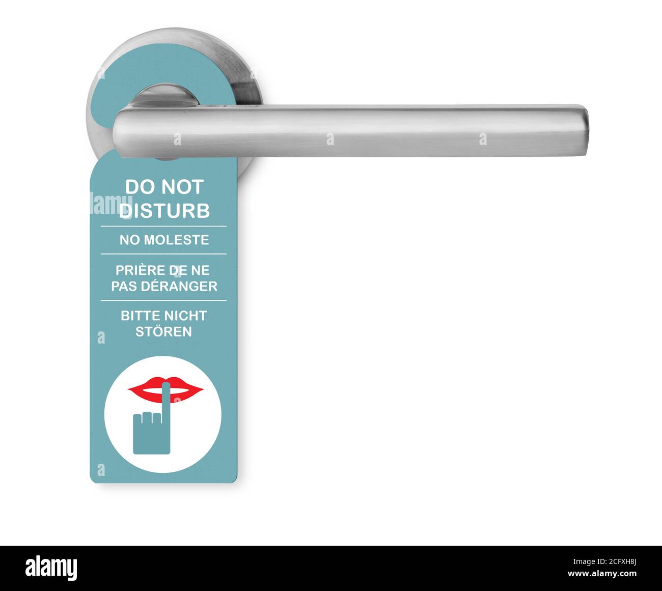 Do not disturb on door handle Stock Photo - Alamy