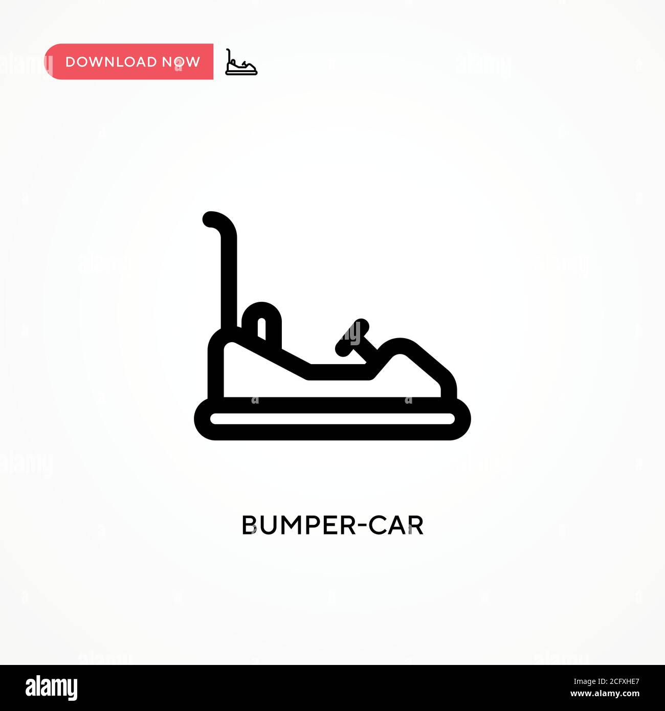 Bumper-car Simple vector icon. Modern, simple flat vector illustration ...