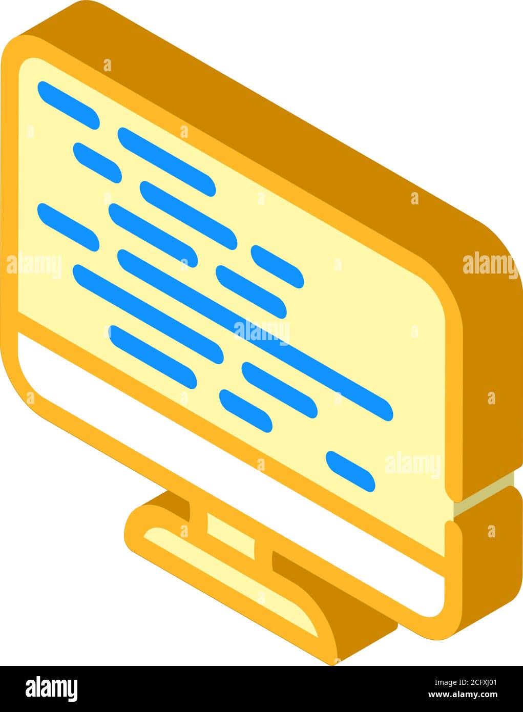 coding on computer screen isometric icon vector illustration Stock ...