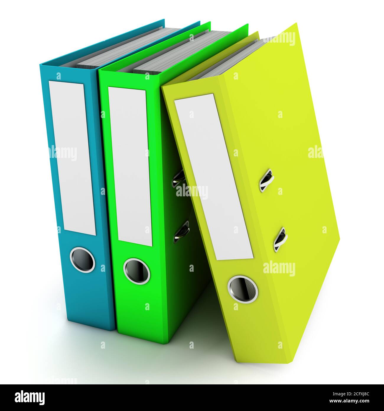 Multi color ring binders, white background Stock Photo - Alamy