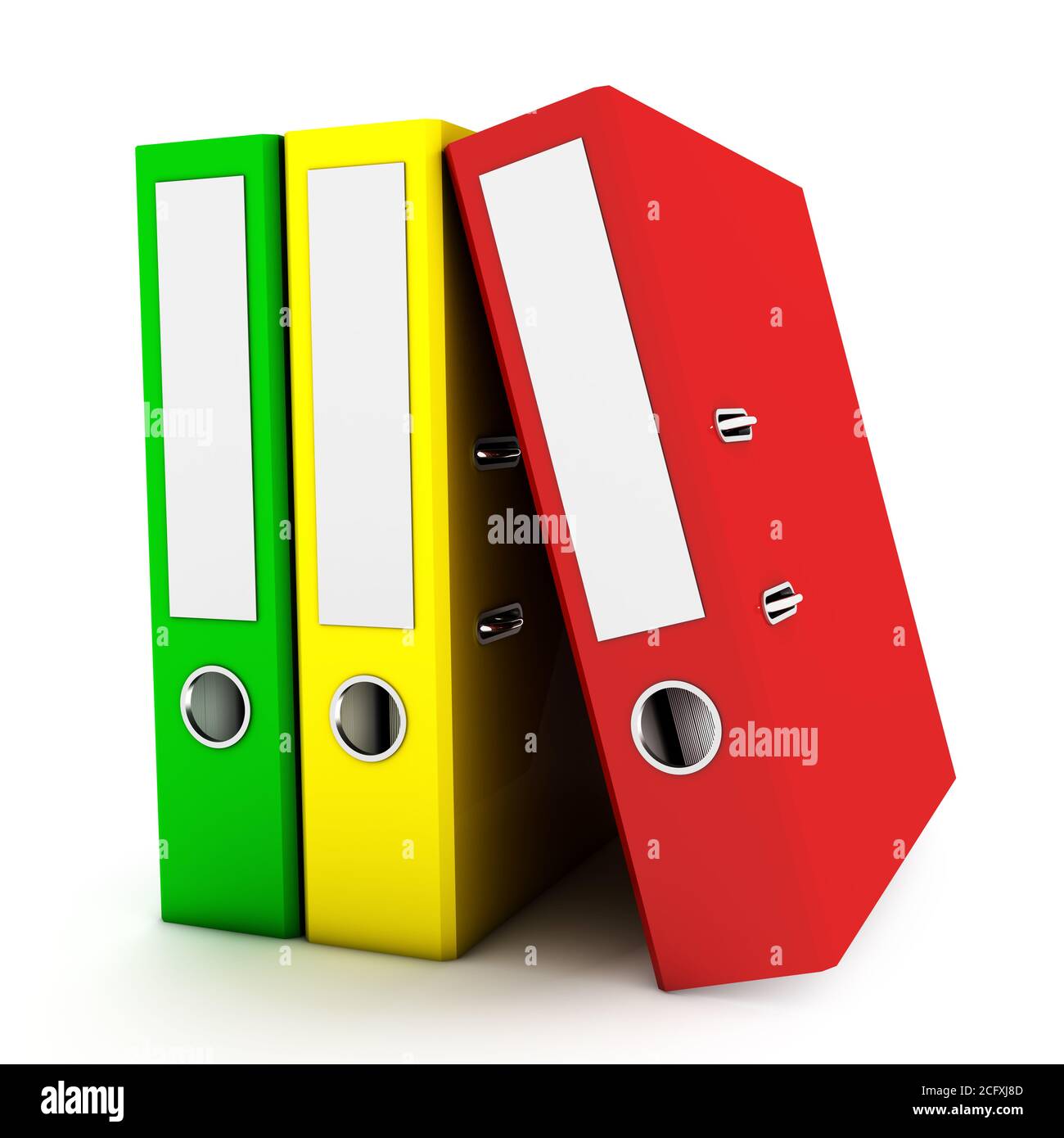 Multi color ring binders, white background Stock Photo - Alamy