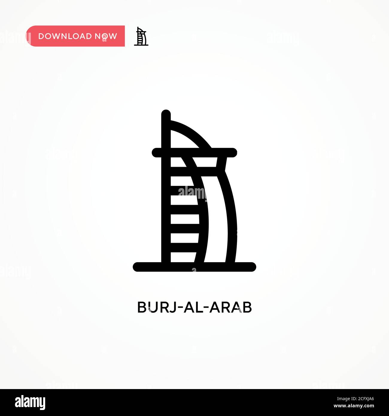 Burj-al-arab Simple vector icon. Modern, simple flat vector ...