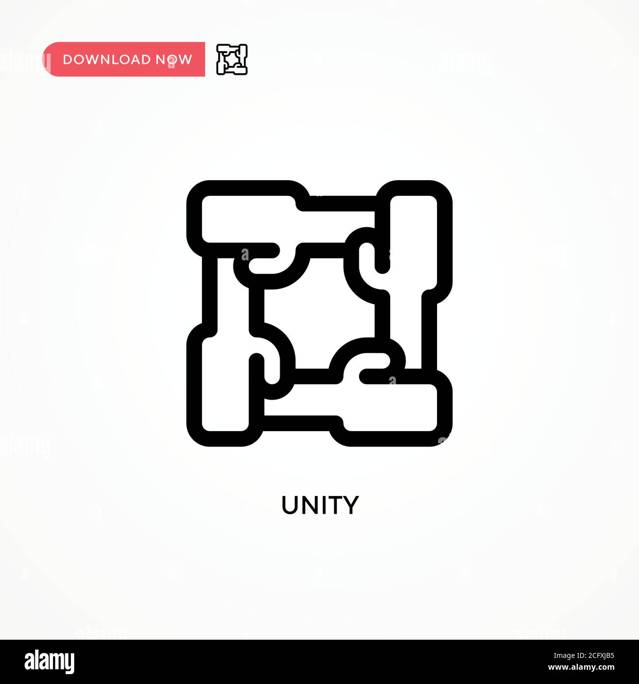 Unity Simple vector icon. Modern, simple flat vector illustration for ...