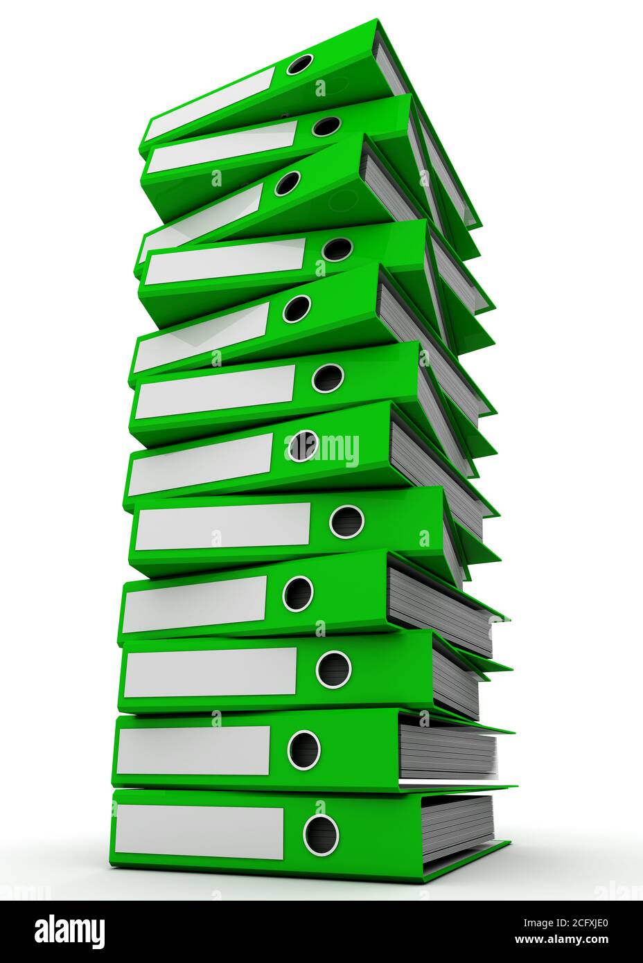 Red ring binders stack isolated on white Stock Photo - Alamy