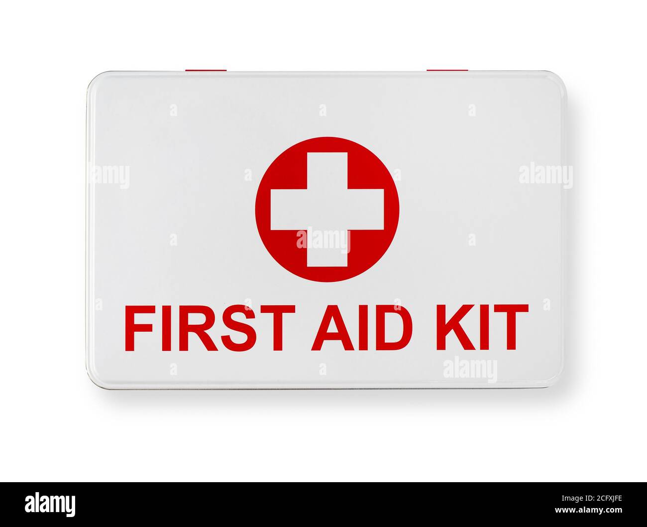 First aid kit isolated on white Stock Photo - Alamy