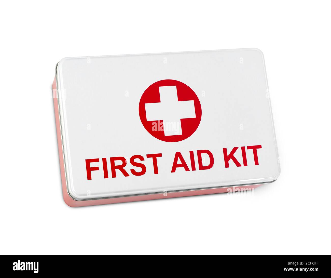 First aid kit isolated on white Stock Photo - Alamy