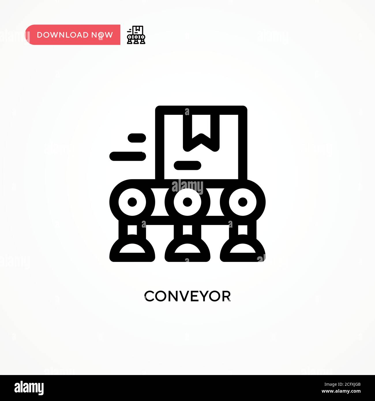 Conveyor Simple vector icon. Modern, simple flat vector illustration ...