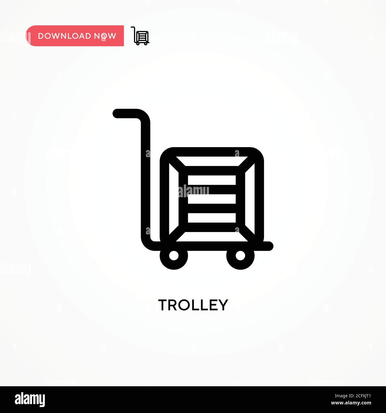 Trolley Simple vector icon. Modern, simple flat vector illustration for ...