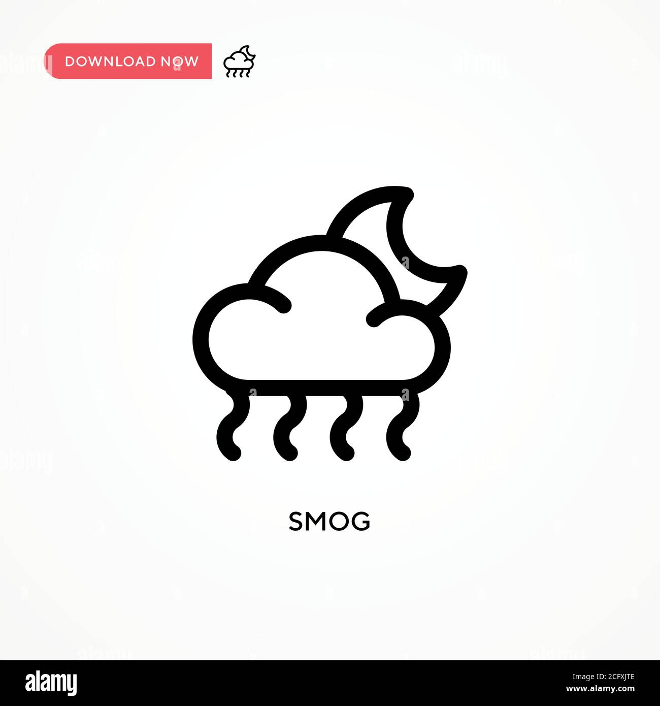 Smog Simple vector icon. Modern, simple flat vector illustration for ...