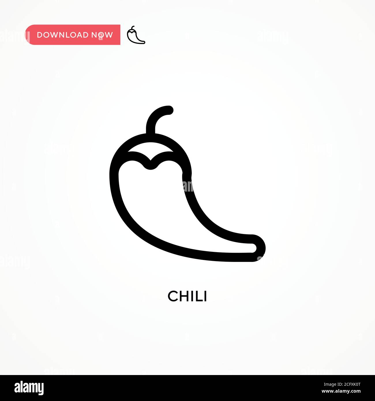 Chili Simple vector icon. Modern, simple flat vector illustration for ...
