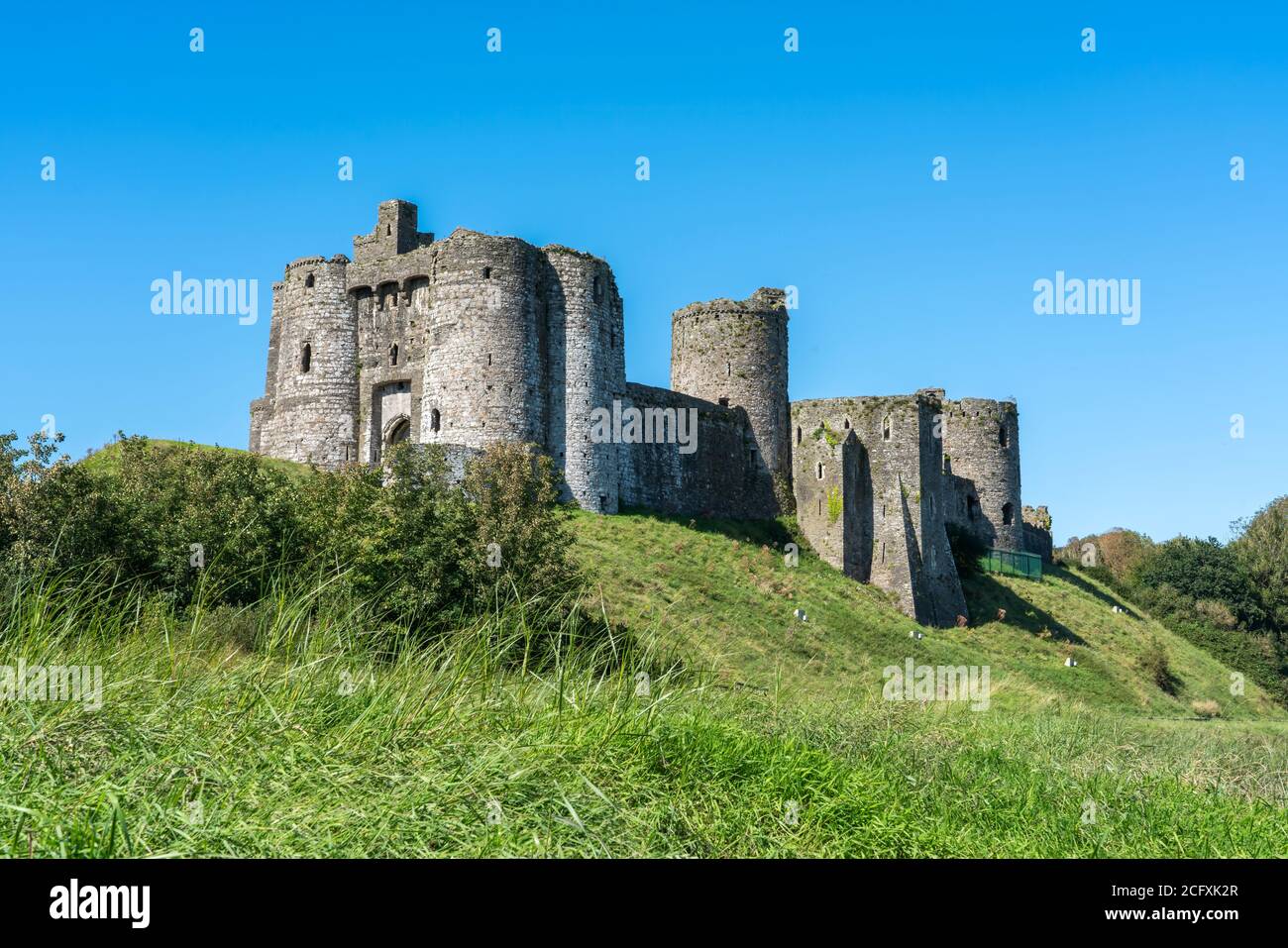 Kidwelly Castle fortress Carmarthenshire South Wales UK a 13th century ...