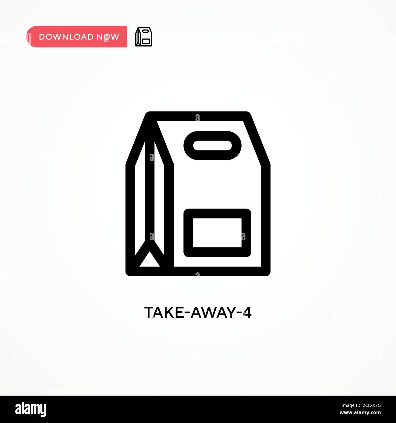 Take-away-4 Simple vector icon. Modern, simple flat vector illustration ...