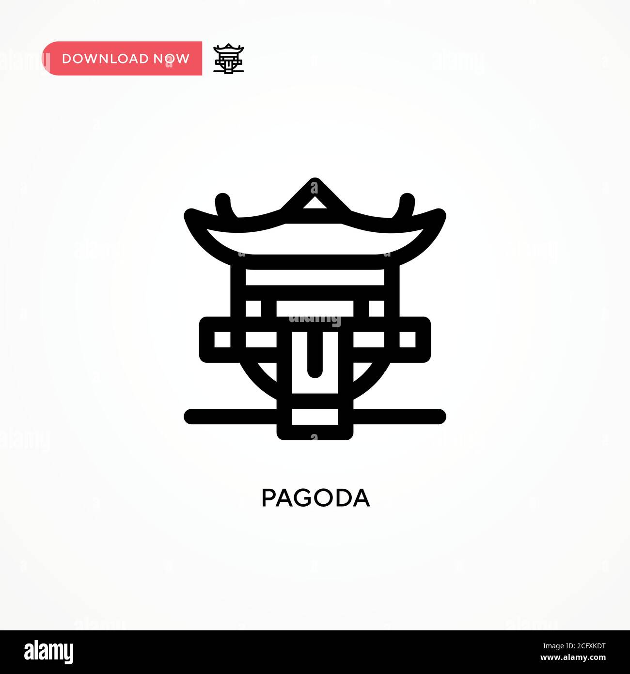 Pagoda Simple vector icon. Modern, simple flat vector illustration for ...
