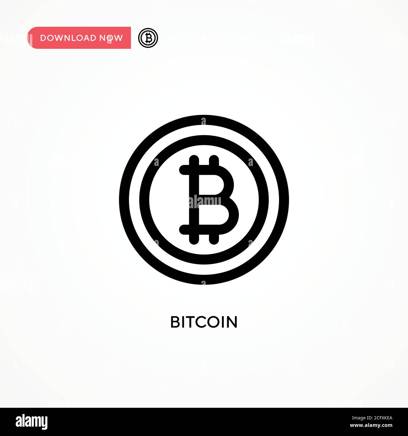 Bitcoin Simple vector icon. Modern, simple flat vector illustration for ...