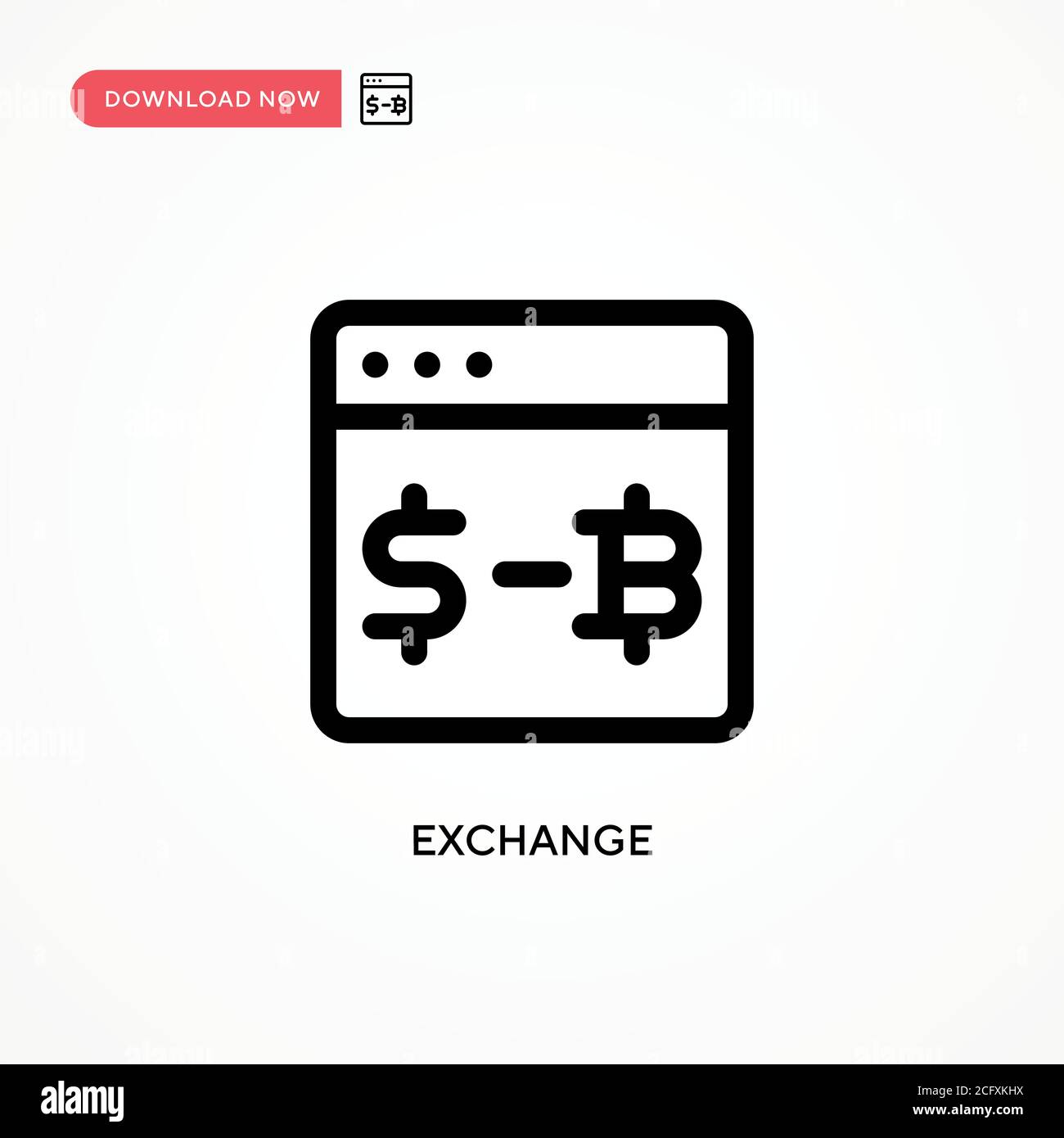 Exchange Simple vector icon. Modern, simple flat vector illustration ...