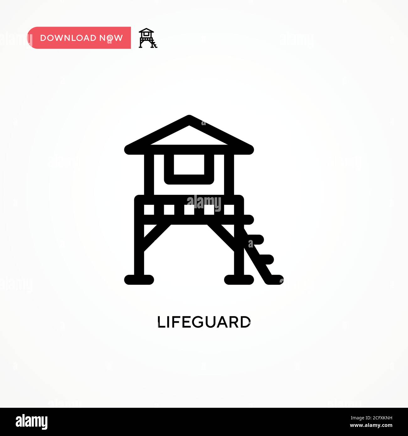 Modern lifeguard station Stock Vector Images - Alamy