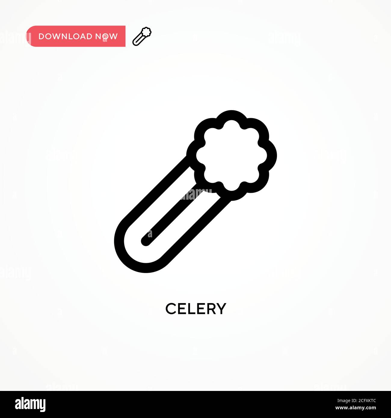 Celery Simple vector icon. Modern, simple flat vector illustration for ...