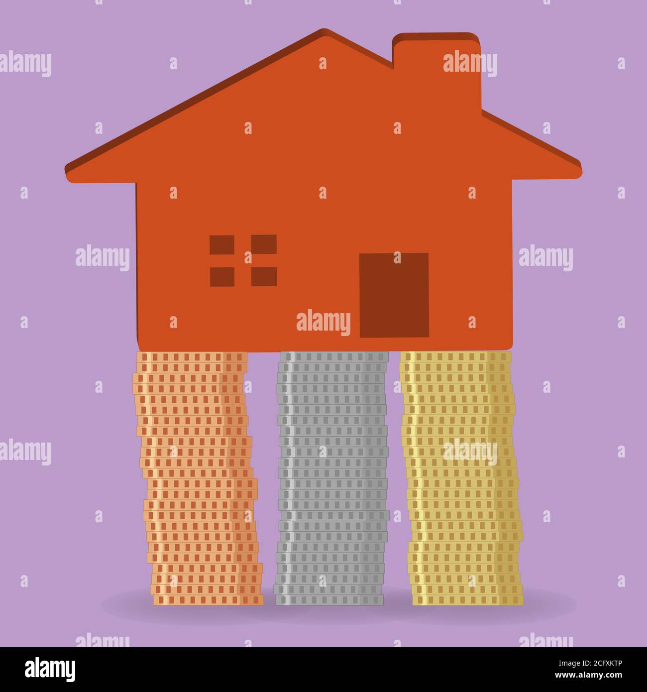 Stacks gold coins symbol Stock Vector Images - Alamy