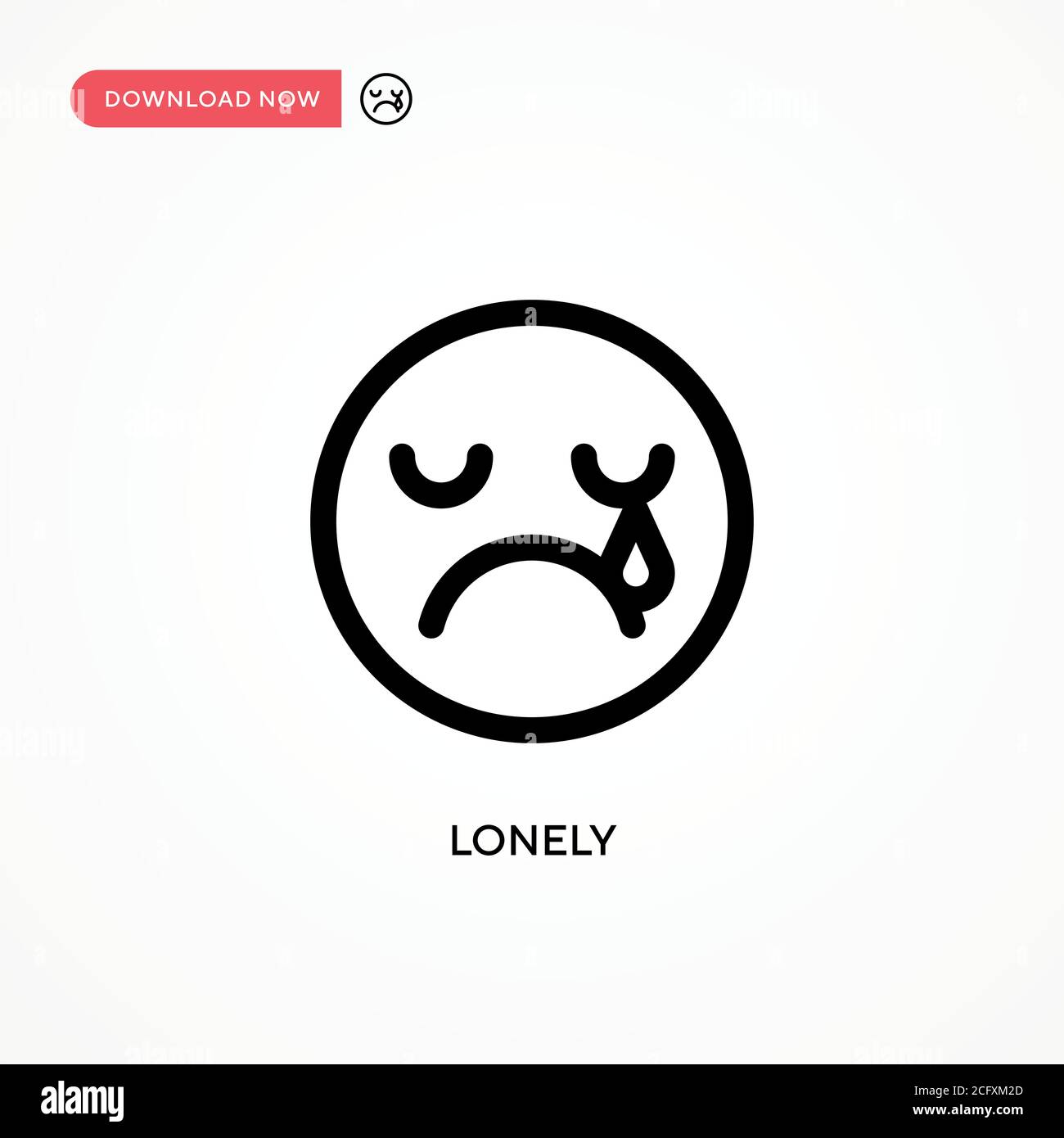 Lonely Simple vector icon. Modern, simple flat vector illustration for ...