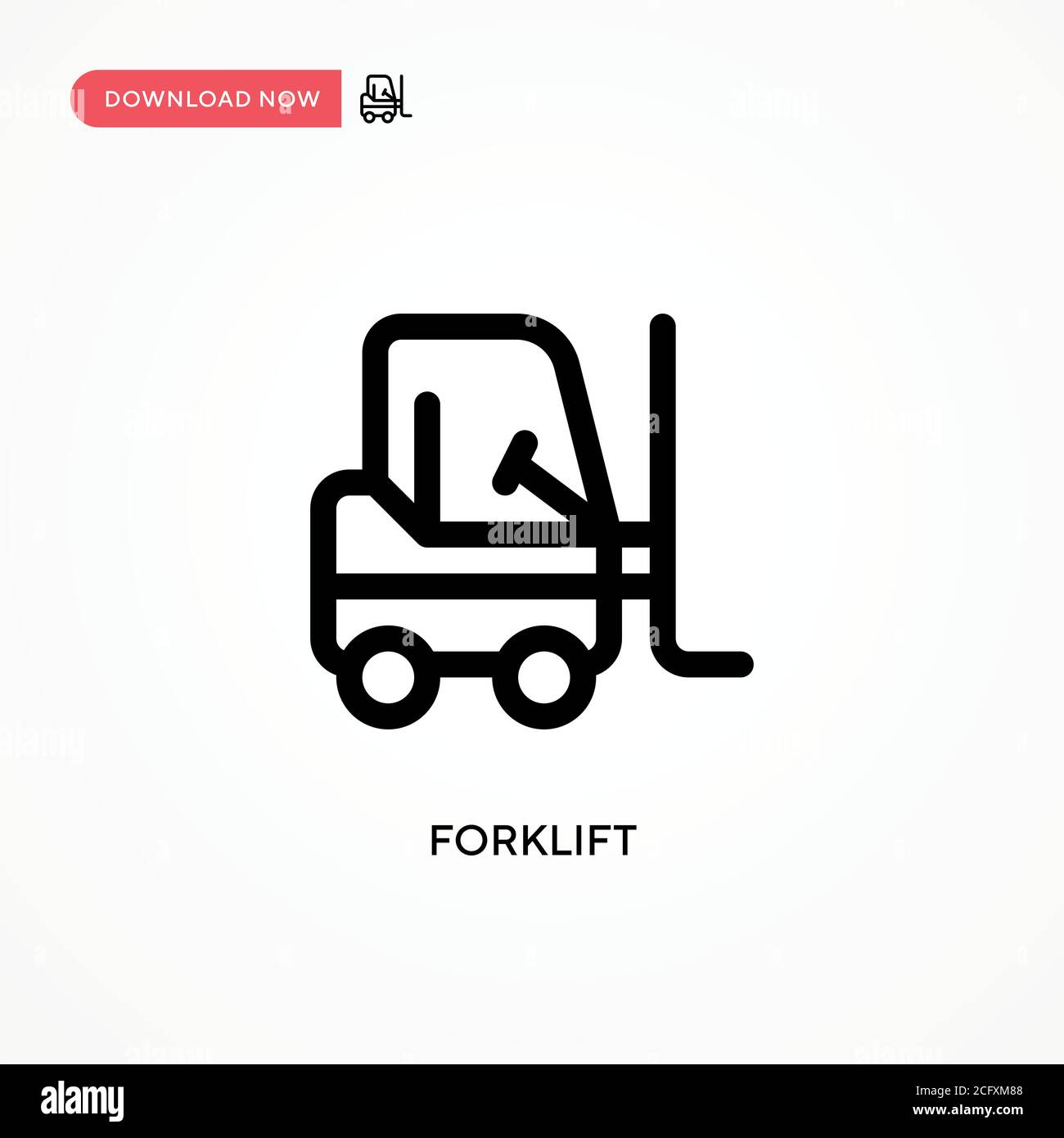 Forklift Simple vector icon. Modern, simple flat vector illustration ...