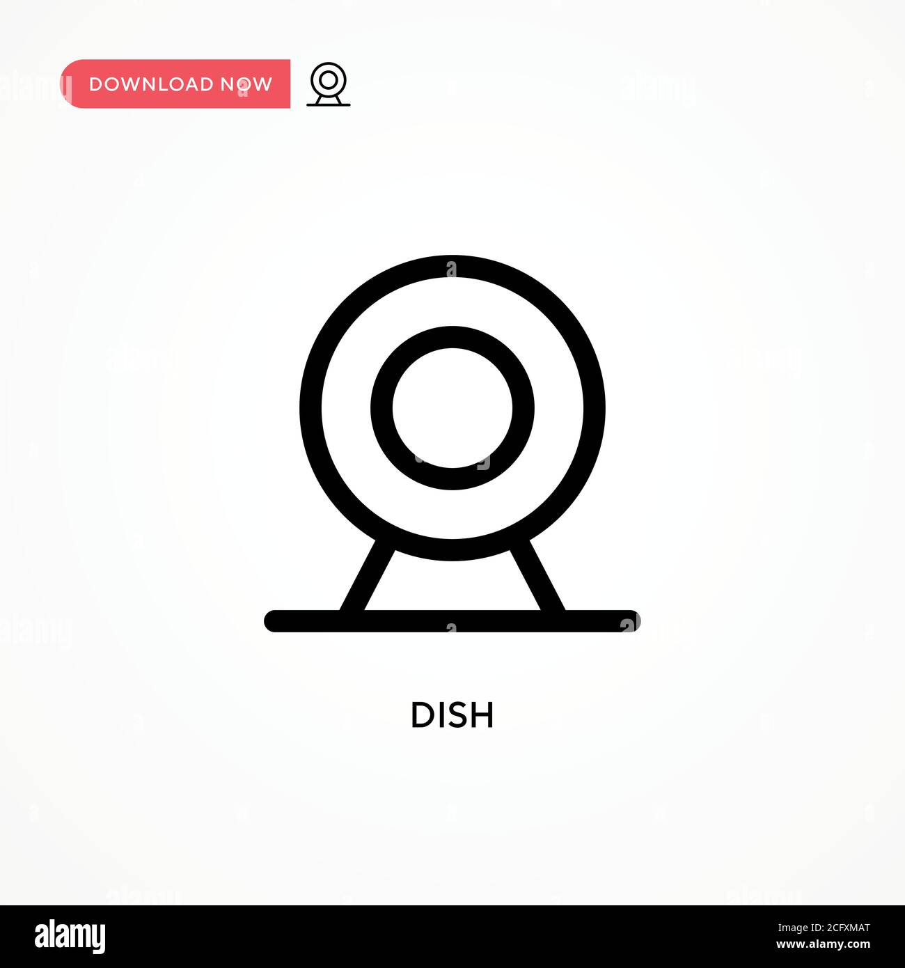 Dish Simple vector icon. Modern, simple flat vector illustration for ...