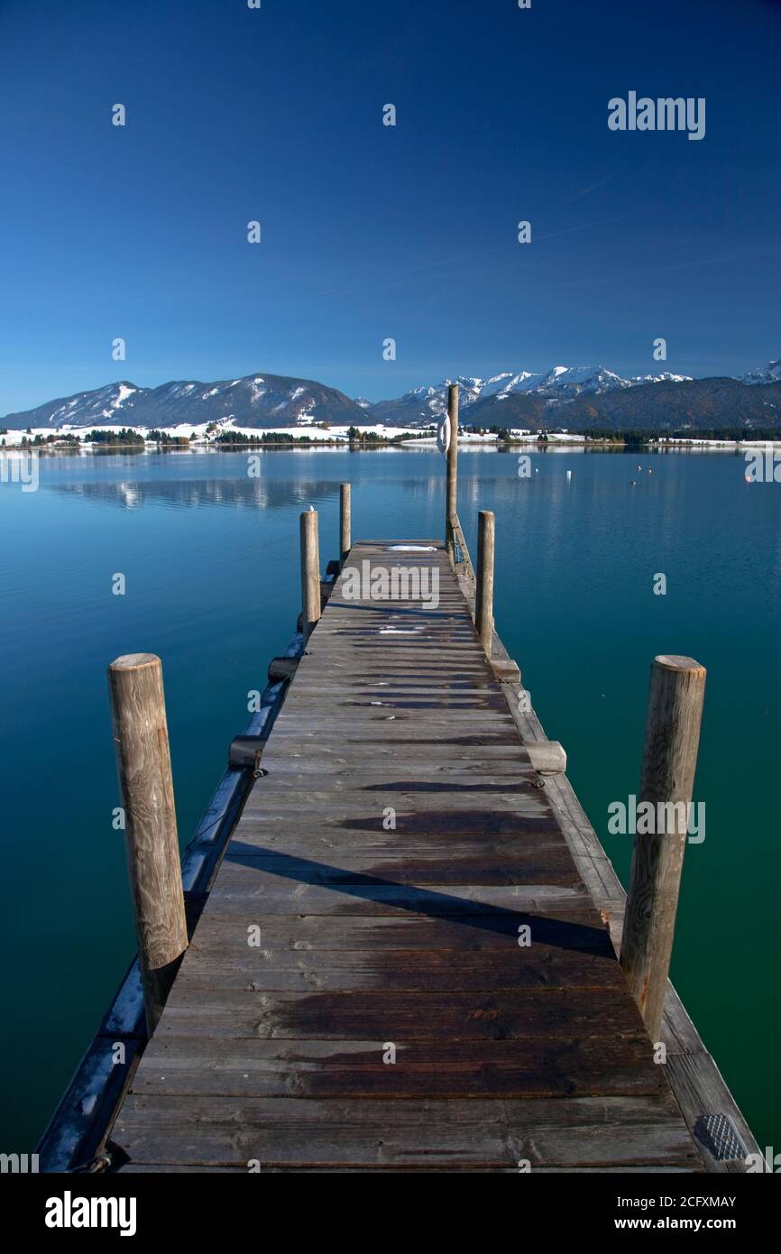 geography / travel, Germany, Bavaria, Rieden on the Forggensee, view ...