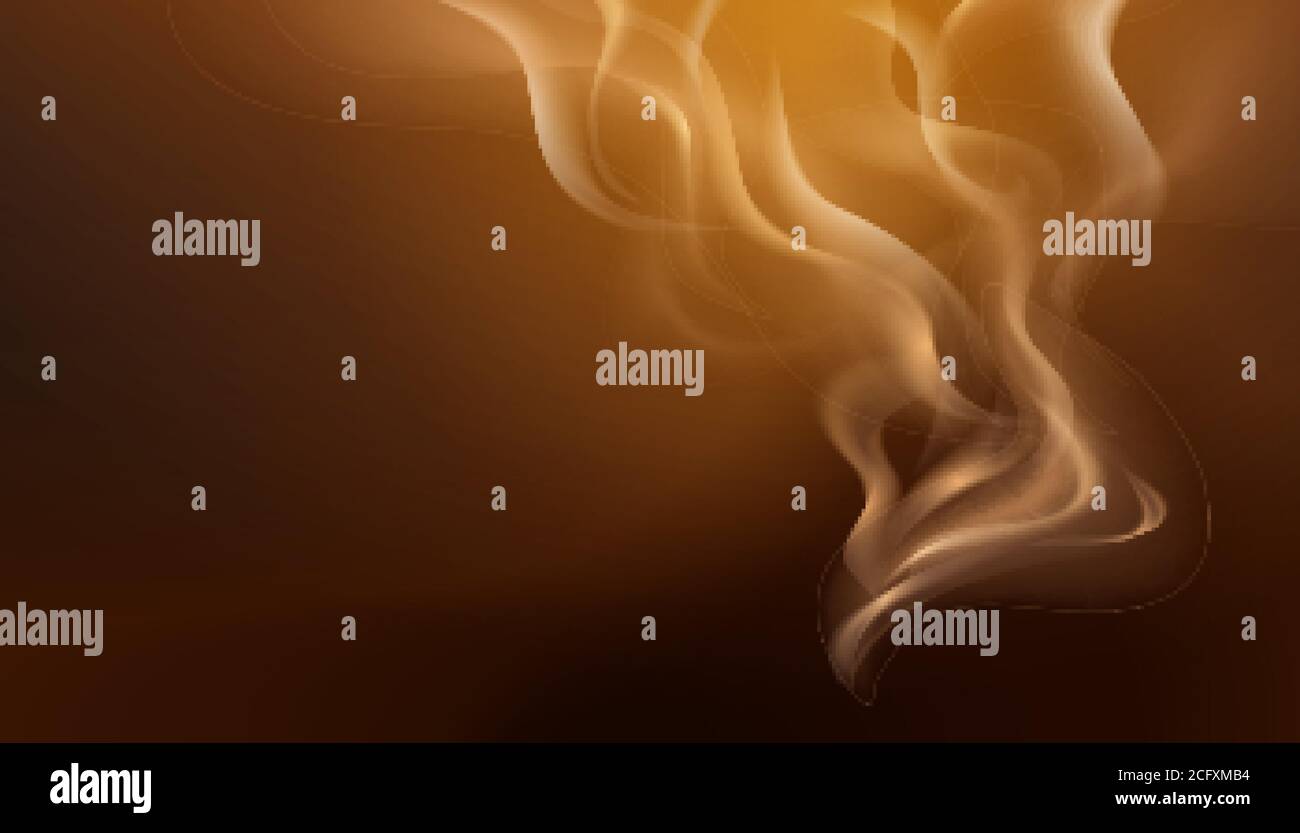 3d illustration smoke abstract design on brown background Stock Vector ...