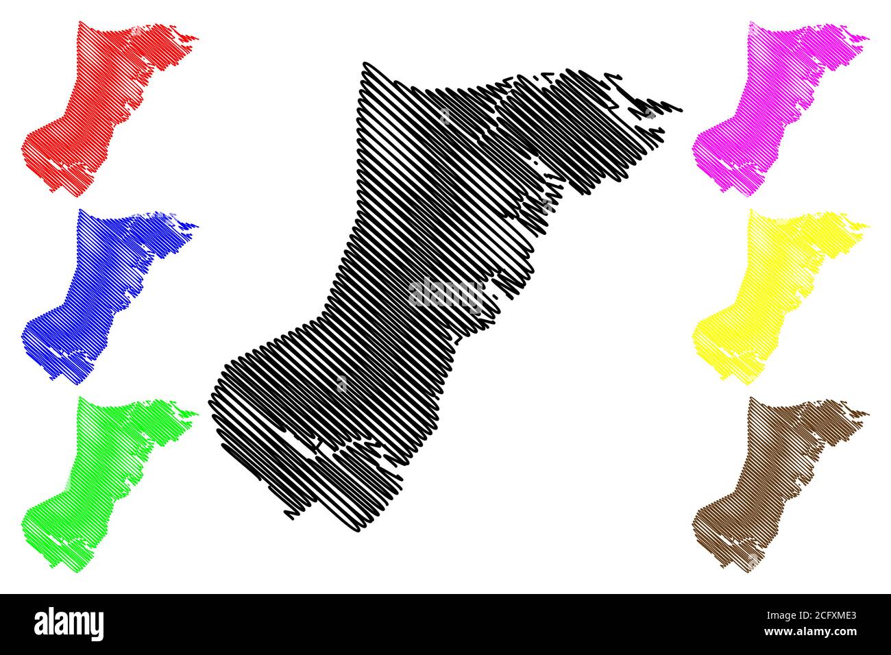 Iskandar Puteri City (Malaysia, Johor State) map vector illustration ...