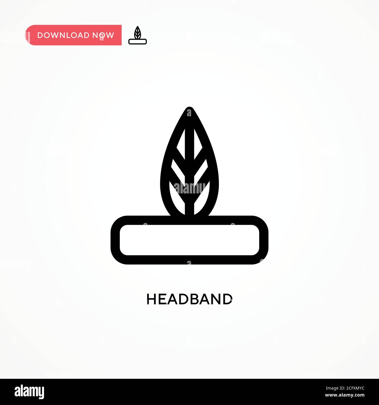 Headband Simple vector icon. Modern, simple flat vector illustration ...