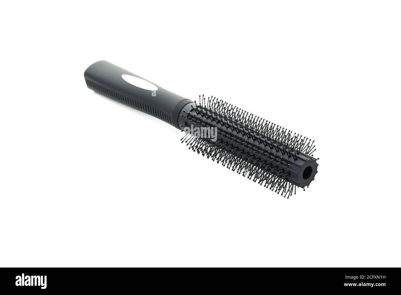 Black hair brush isolated on white background Stock Photo - Alamy