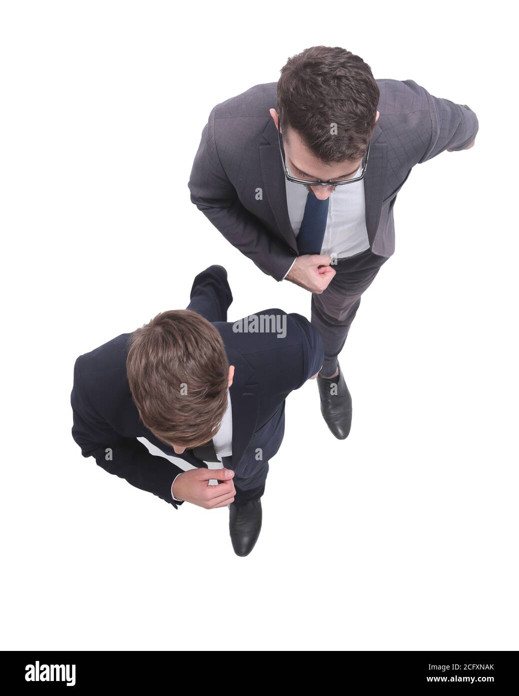 top view. two business people stepping forward Stock Photo - Alamy