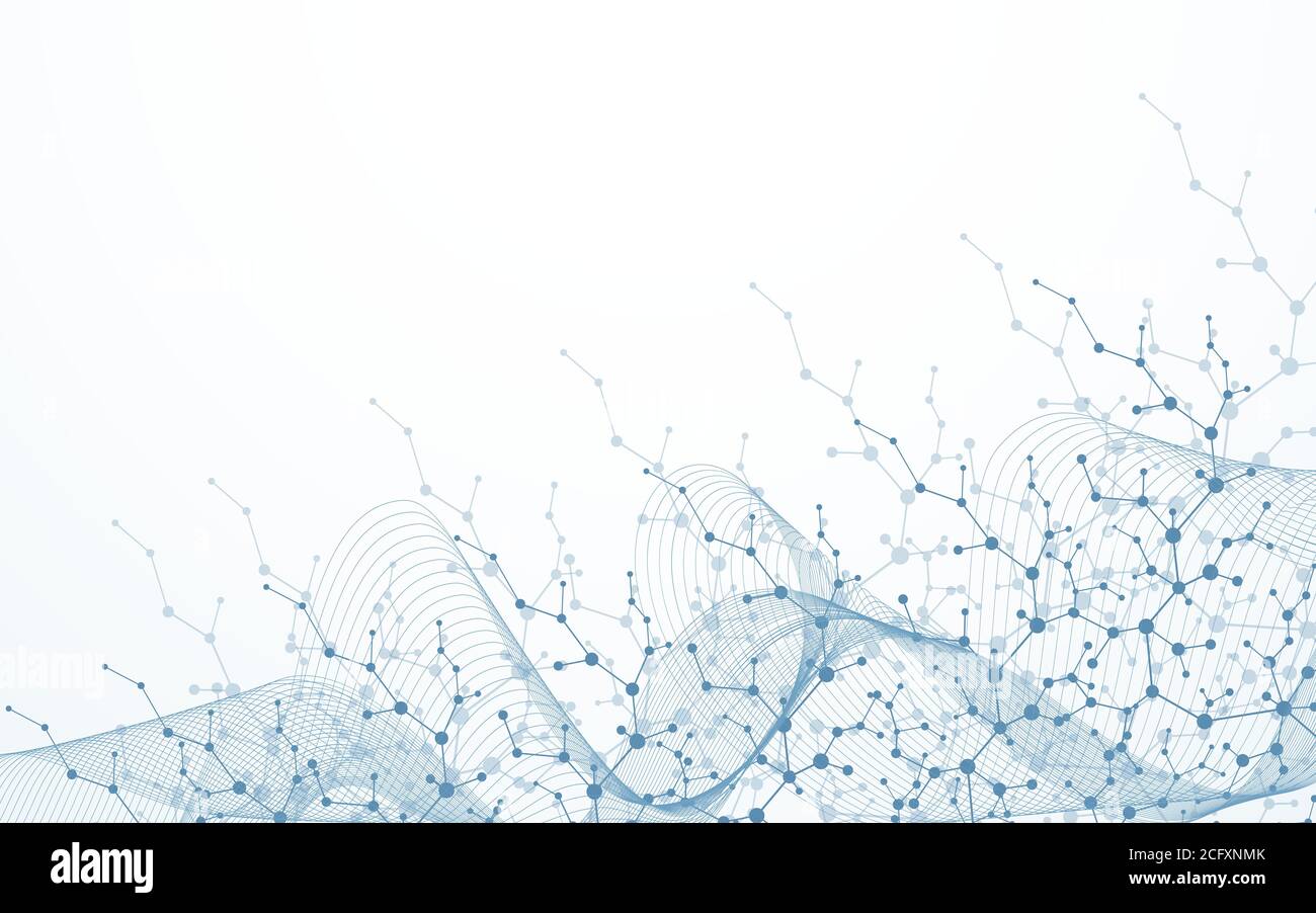 Molecular Structure Background Science Template Wallpaper Or Banner