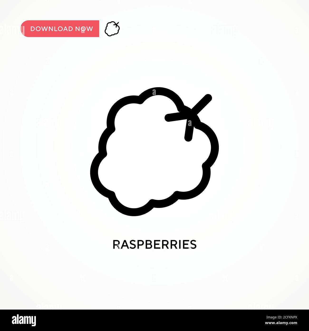 Fresh whole raspberries Stock Vector Images - Alamy