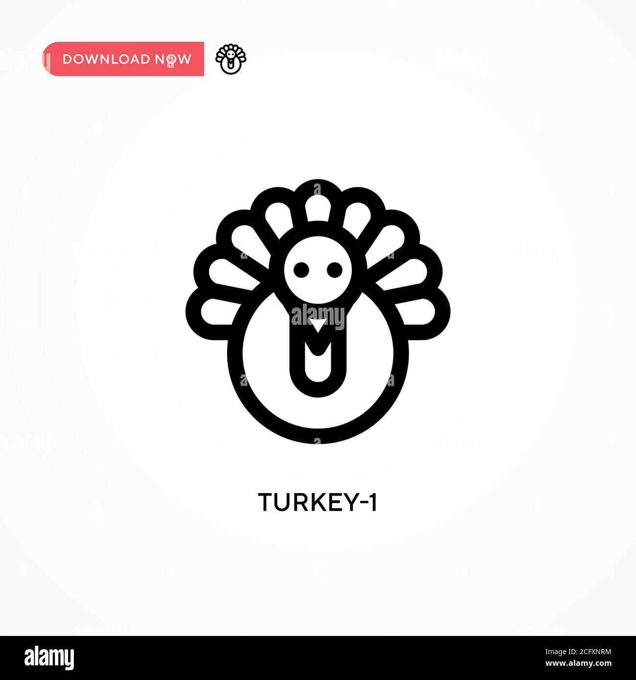 Turkey-1 Simple vector icon. Modern, simple flat vector illustration ...