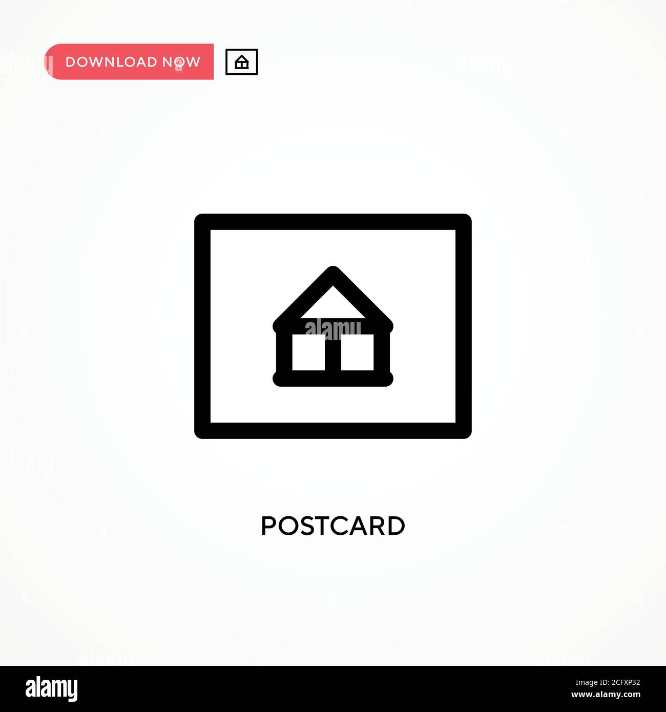 Postcard Simple vector icon. Modern, simple flat vector illustration ...