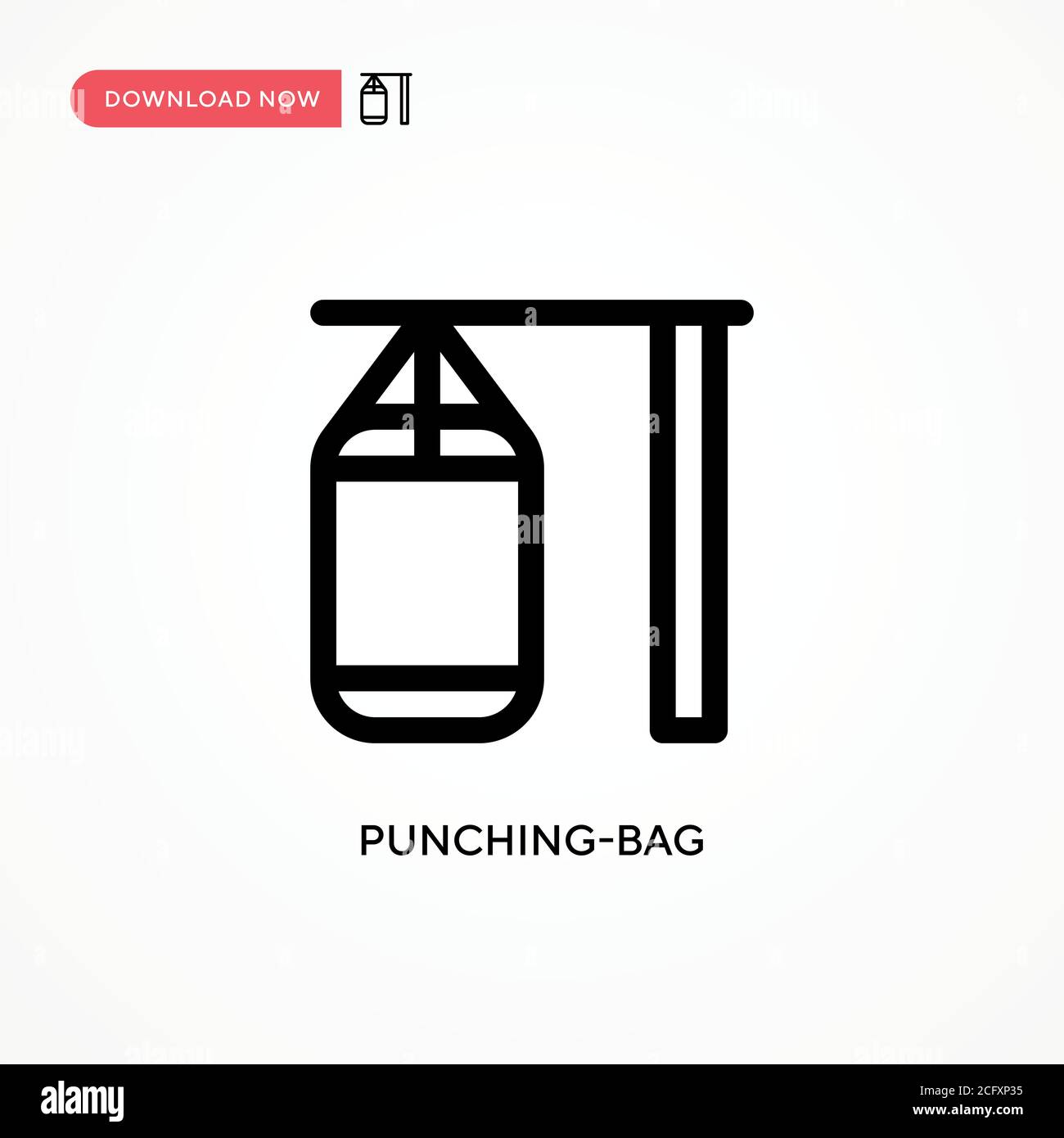 Punching-bag Simple vector icon. Modern, simple flat vector ...