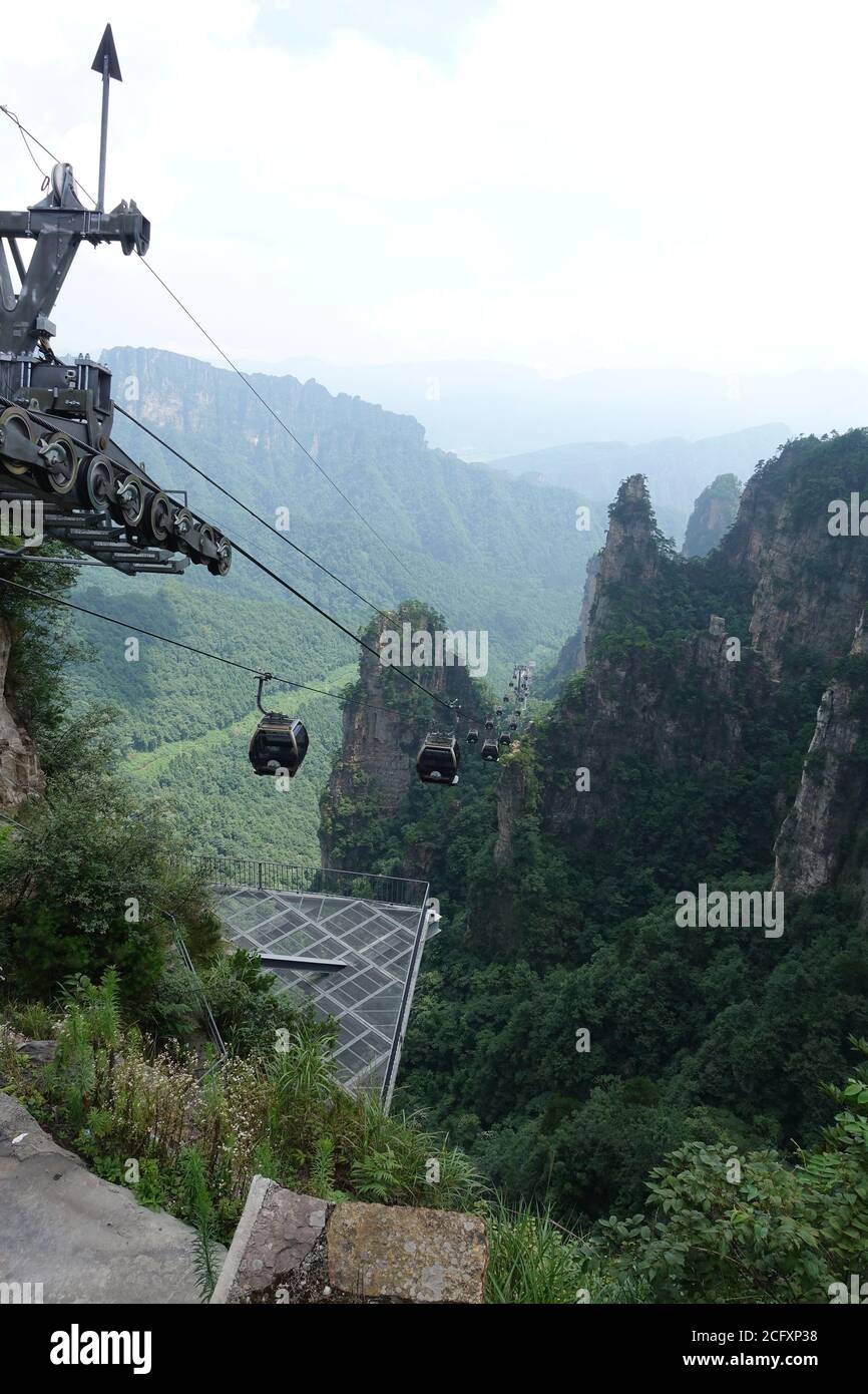 Wulingyuan national park cable hi-res stock photography and images - Alamy