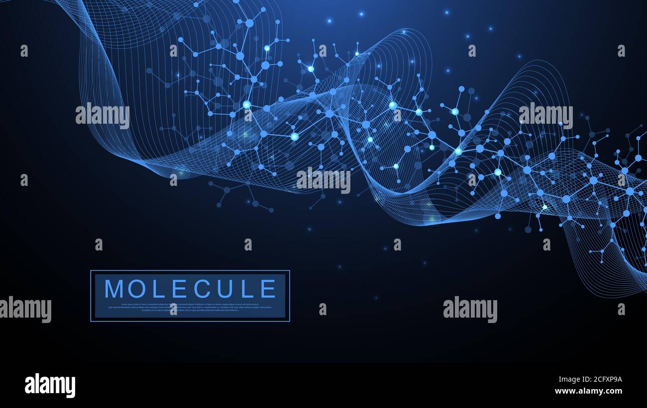 Molecular structure background. Science template wallpaper or banner ...