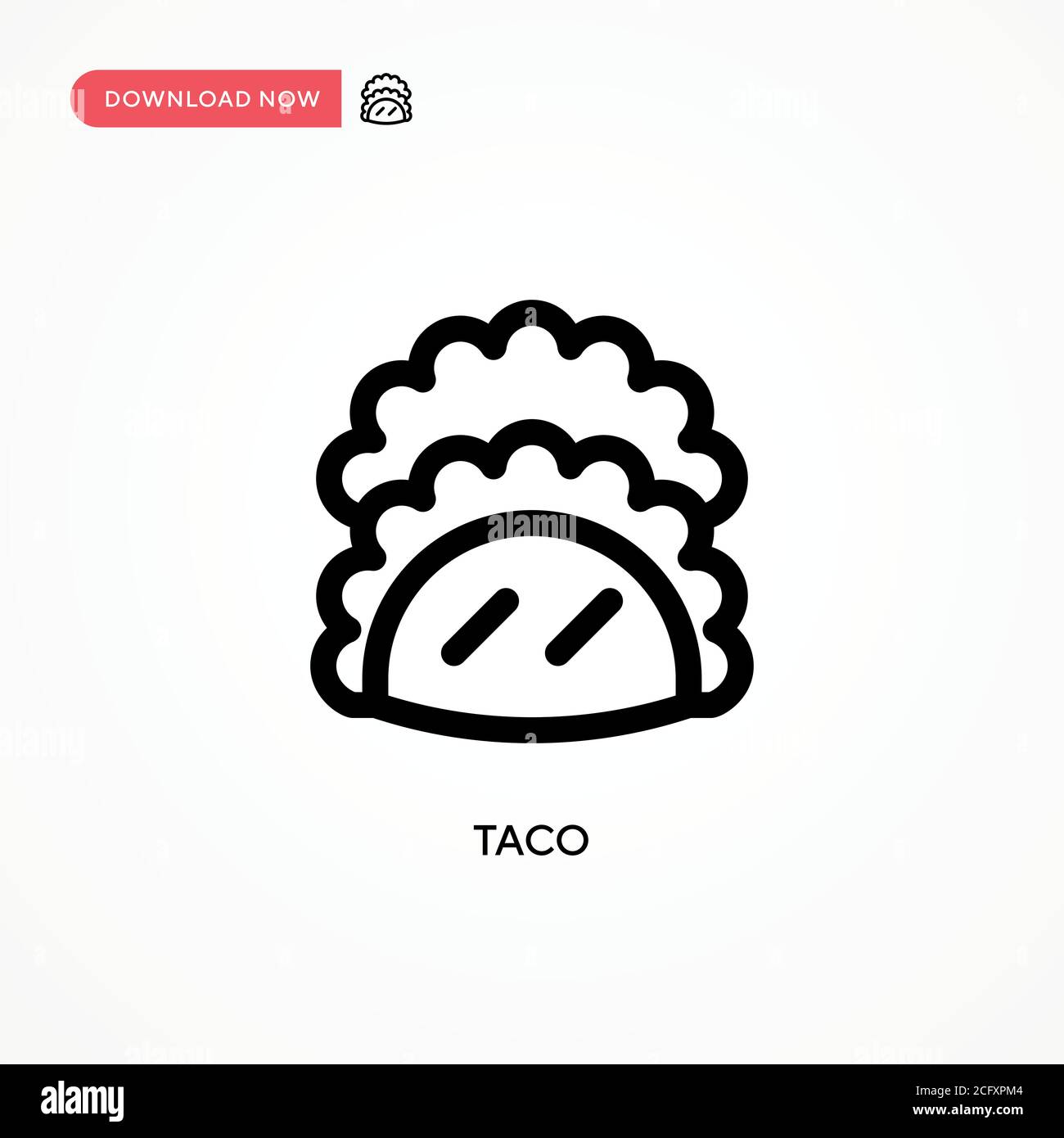 Taco Simple vector icon. Modern, simple flat vector illustration for ...