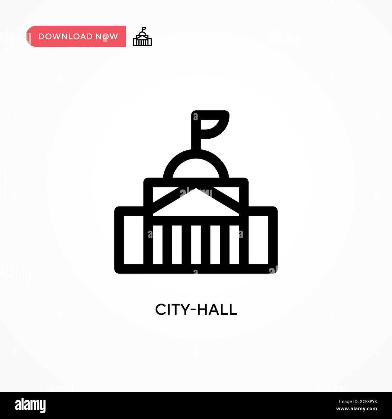 City-hall Simple vector icon. Modern, simple flat vector illustration ...